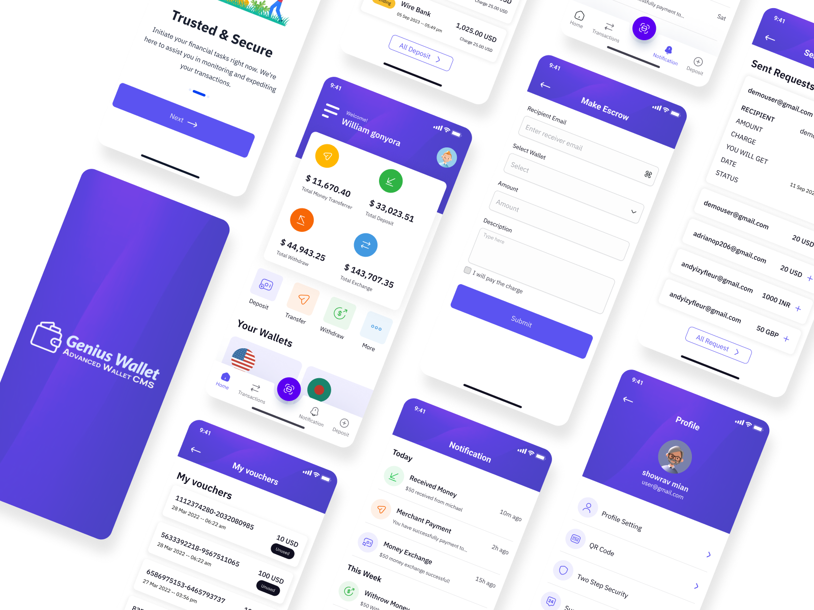 Genius Wallet - Advanced Wallet CMS with Payment Gateway Flutter App by GeniusOcean
